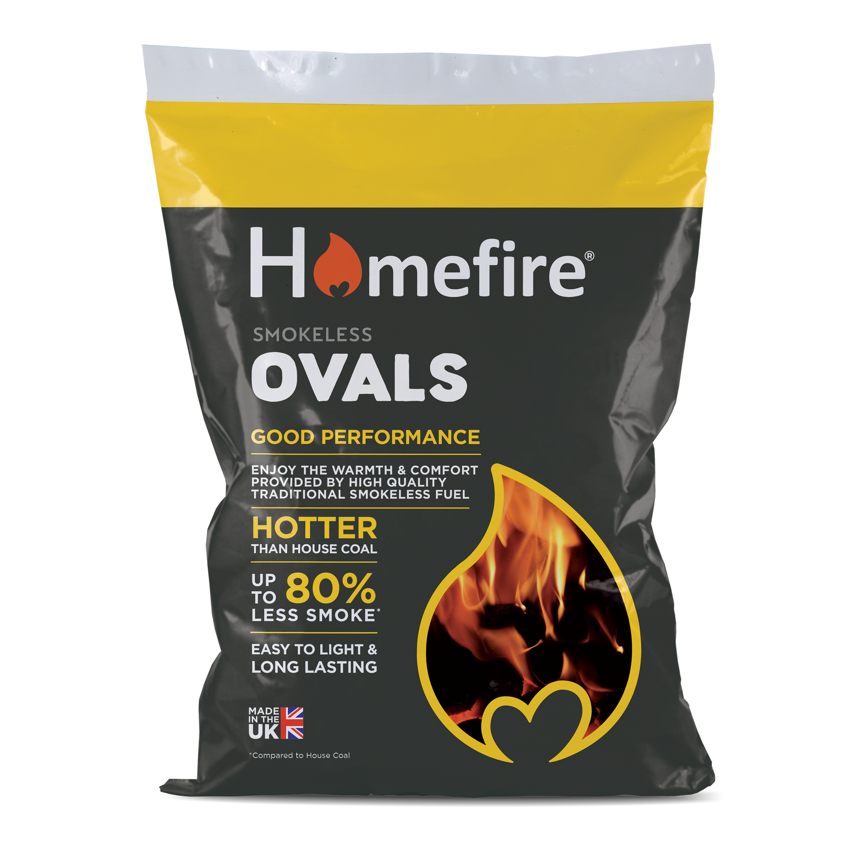 Premium Sustainable Oval Smokeless Coal - 25kg | Homefire