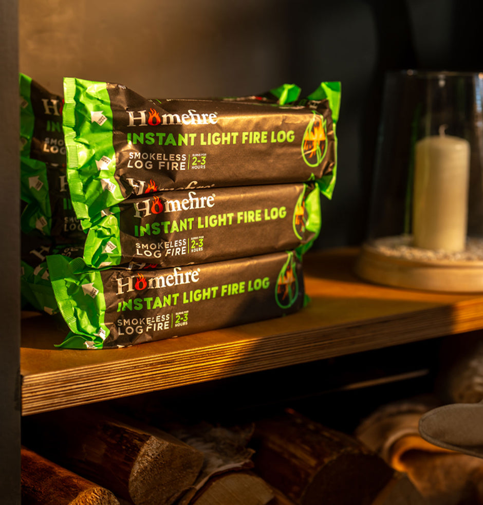 Heat Logs | Instant Light Eco Fire Logs for Burners & Firepits | Homefire