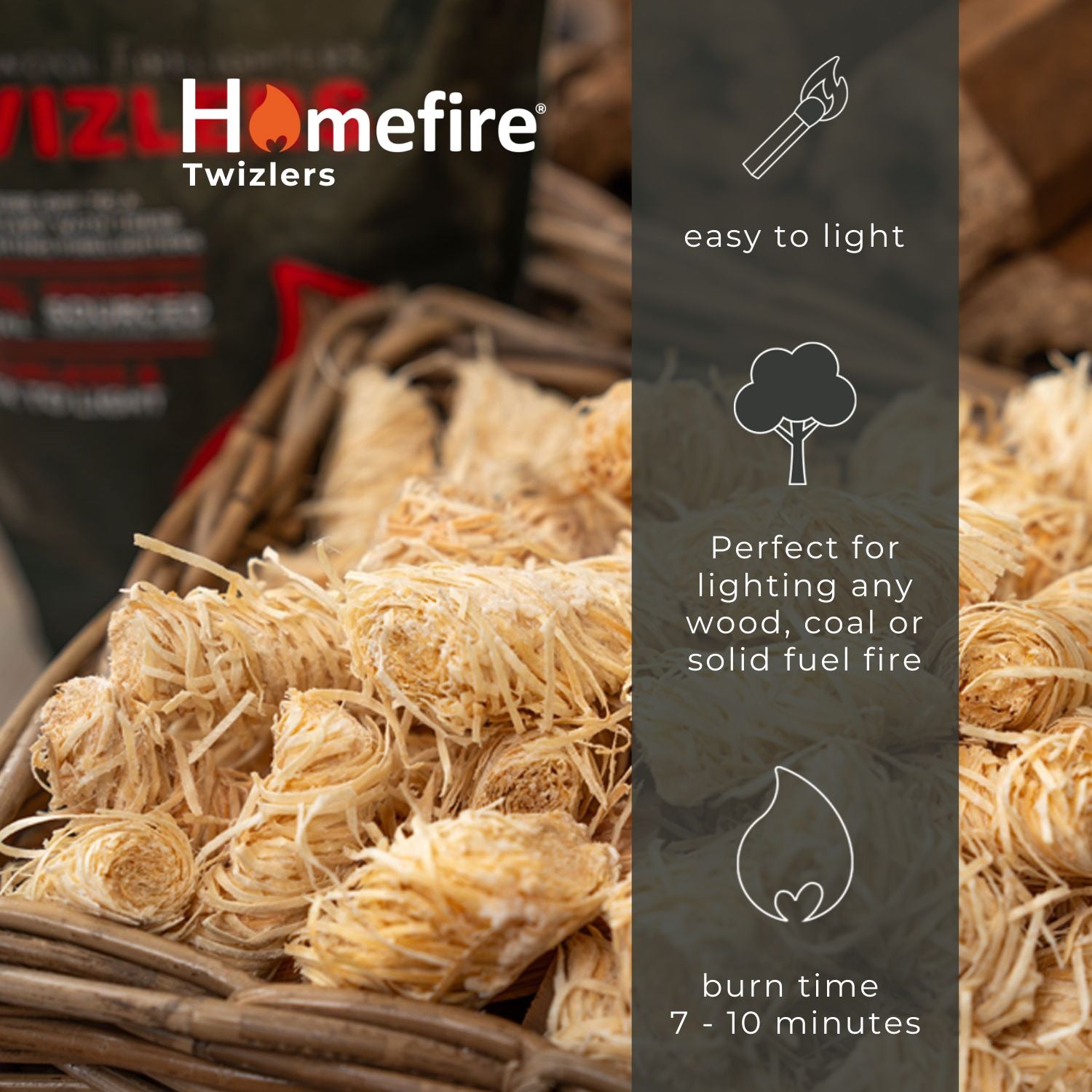 Twizlers Eco Wood Wool Firelighters | Homefire